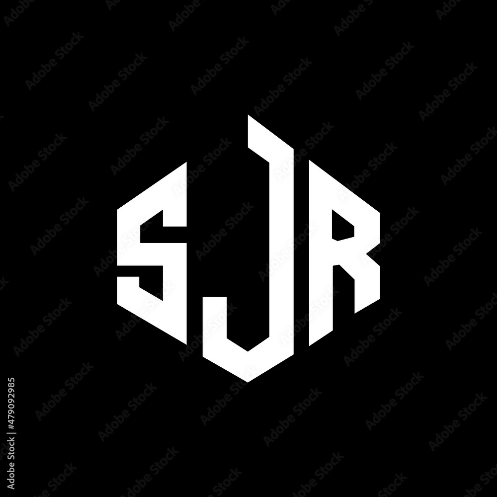 SJR letter logo design with polygon shape. SJR polygon and cube shape ...