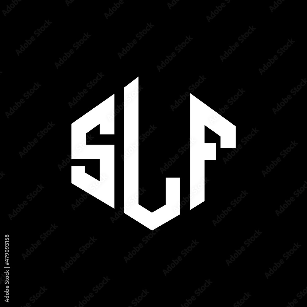 SLF letter logo design with polygon shape. SLF polygon and cube shape ...