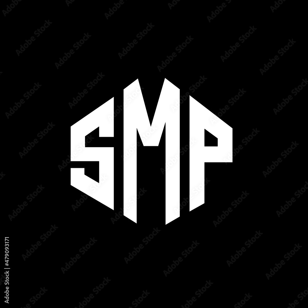 SMP letter logo design with polygon shape. SMP polygon and cube shape ...