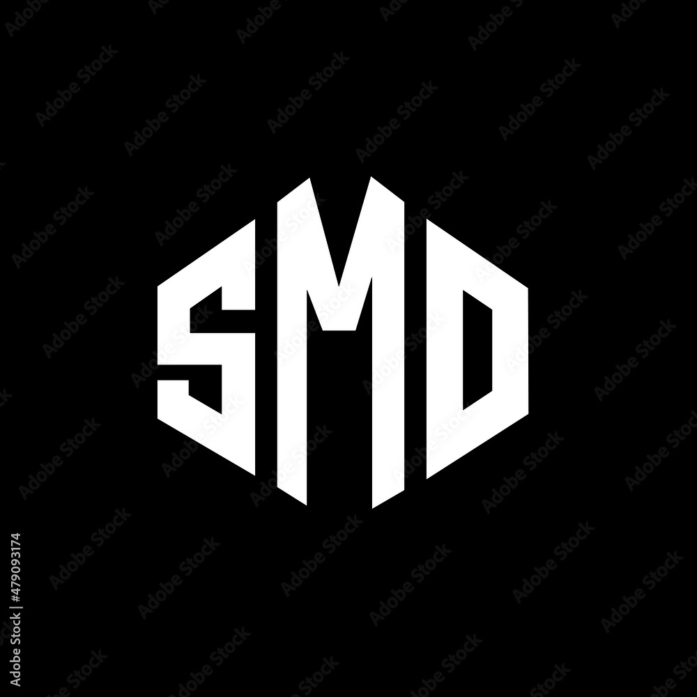 SMO letter logo design with polygon shape. SMO polygon and cube shape ...