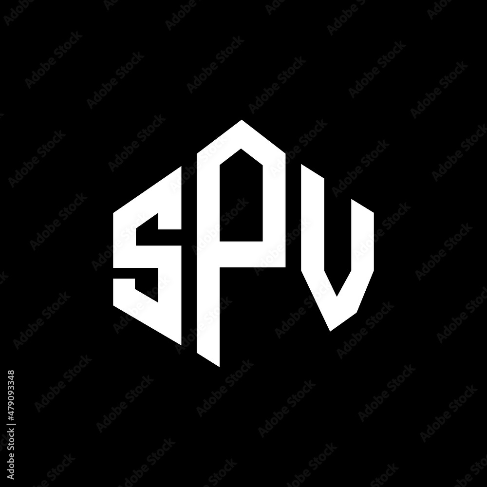 SPV letter logo design with polygon shape. SPV polygon and cube shape ...