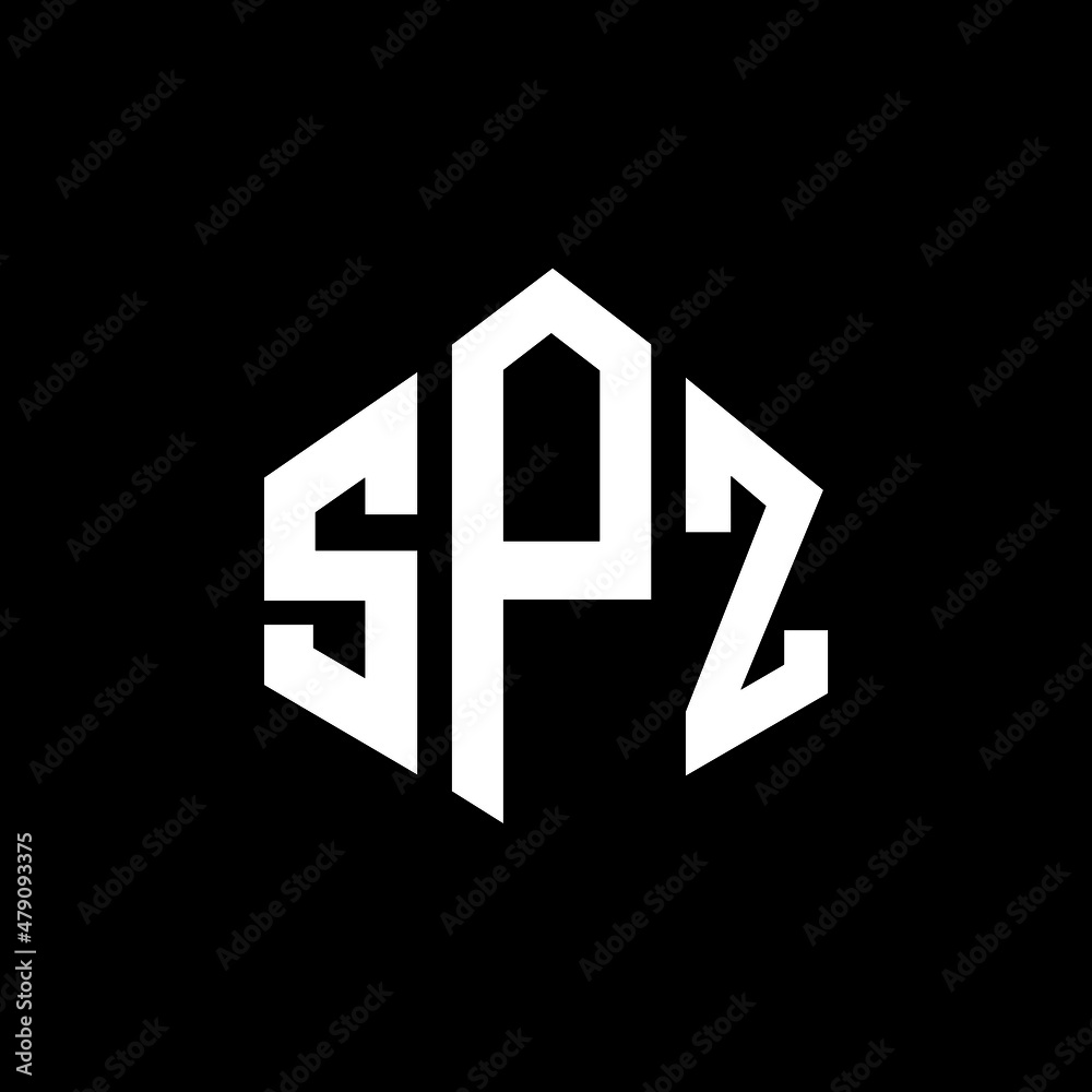 SPZ letter logo design with polygon shape. SPZ polygon and cube shape ...