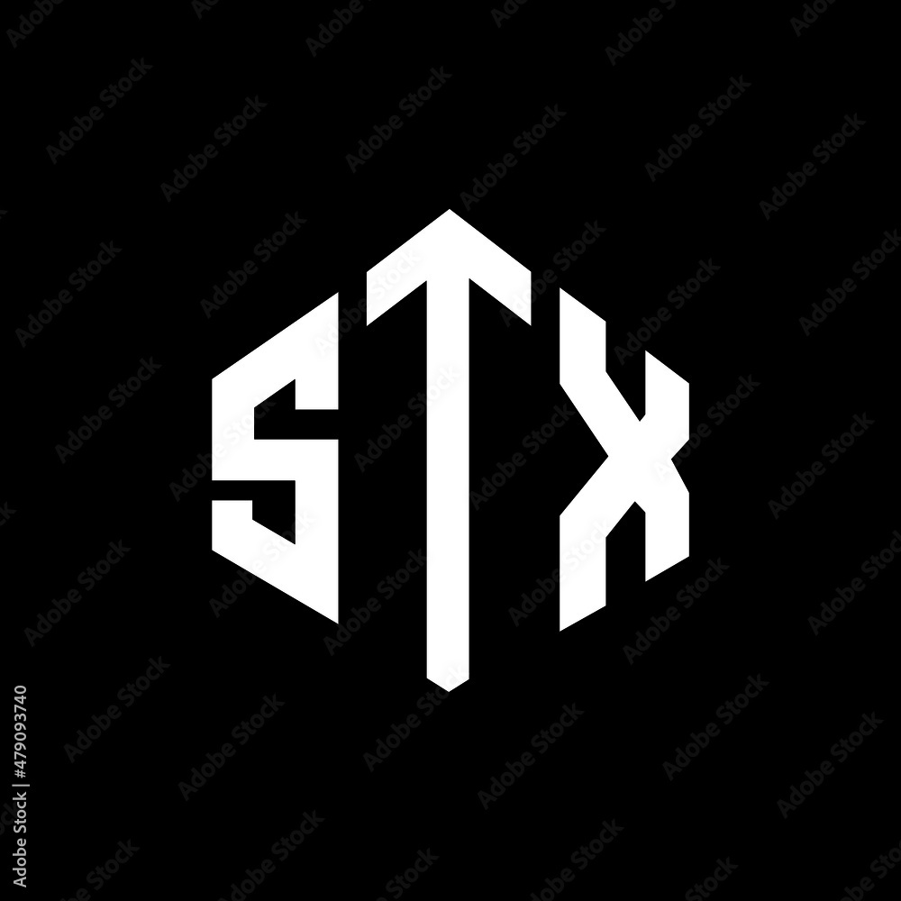 STX letter logo design with polygon shape. STX polygon and cube shape ...