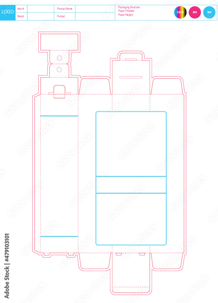 Die-Cut Template Box Package Design, 3D Box Package Dieline, Factory ...