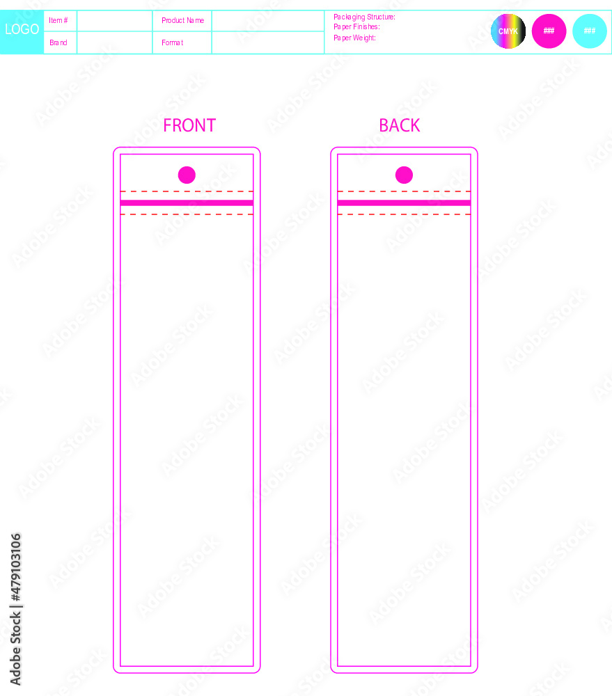 Customizable Bag Packaging Vector Illustration, Custom Dieline Scaled ...