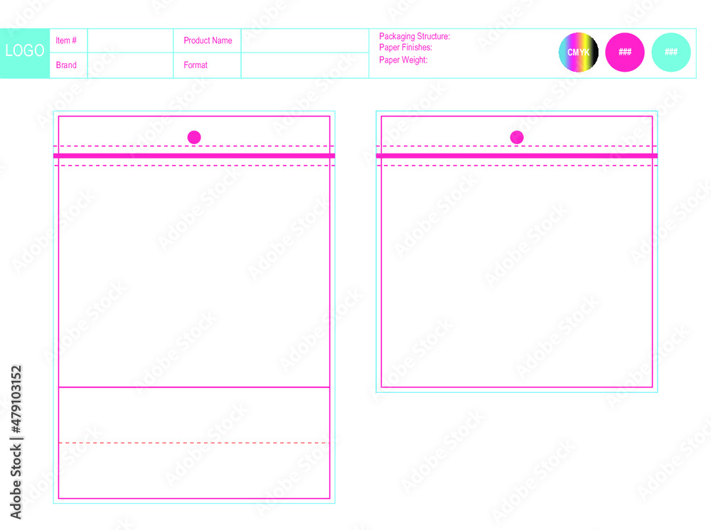 Customizable Bag Packaging Vector Illustration, Custom Dieline Scaled ...