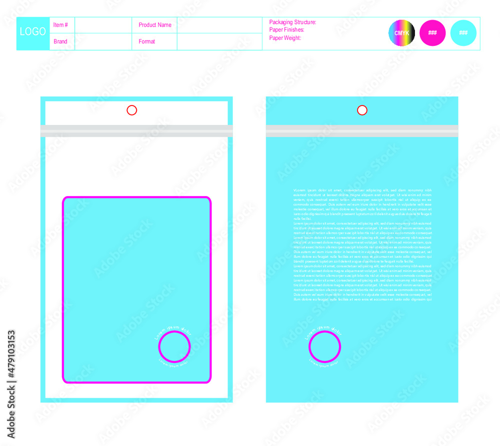 Customizable Bag Packaging Vector Illustration, Custom Dieline Scaled ...