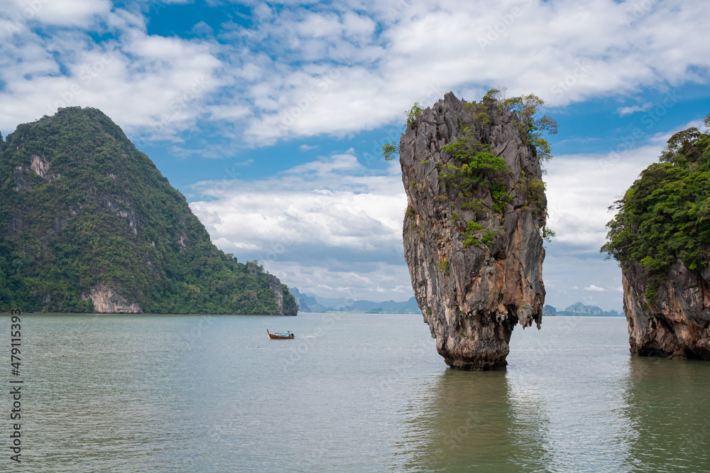 Khao Tapu In Phang Nga Bay Thailand. Khao Phing Kan in the pang Nga bay ...