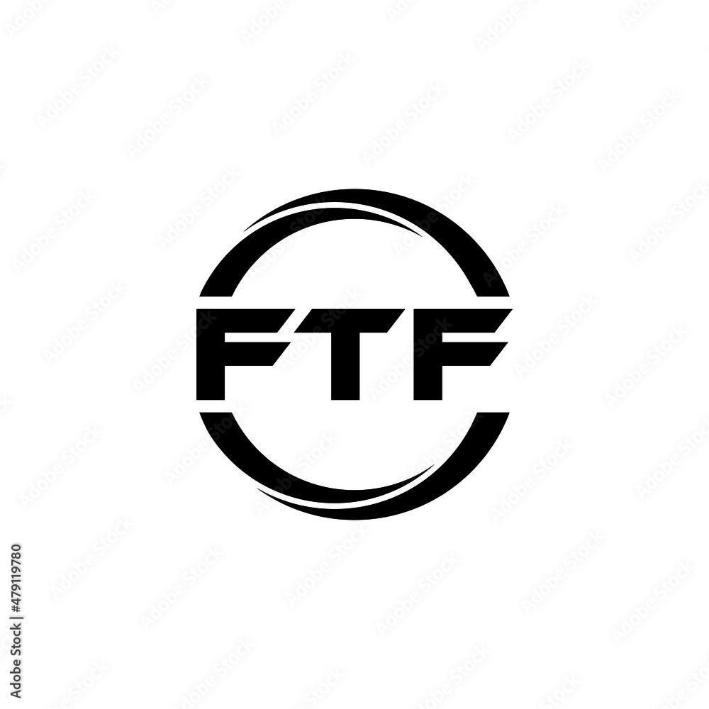 FTF letter logo design with white background in illustrator, vector ...