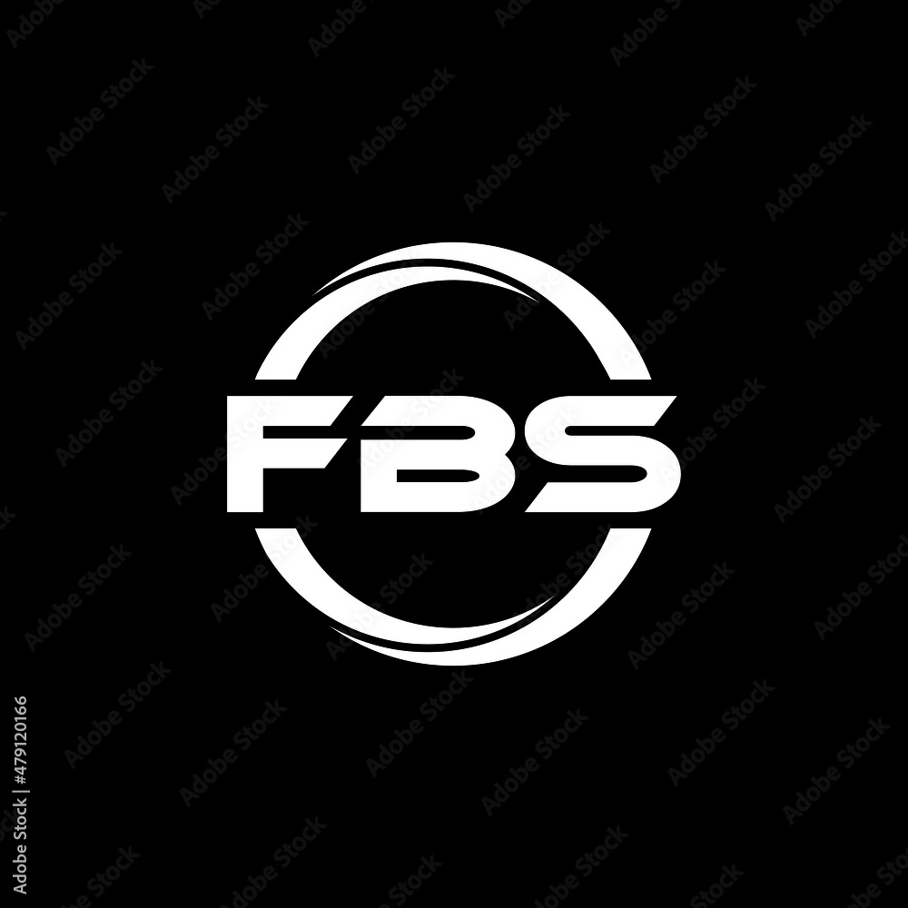 FBS letter logo design with black background in illustrator, vector ...