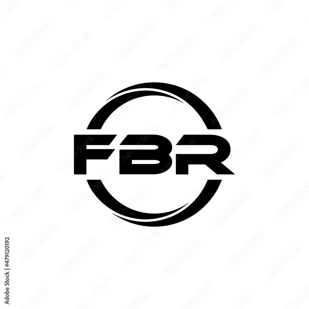 FBR letter logo design with white background in illustrator, vector ...