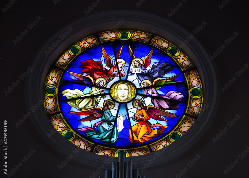 Sanctuary of the Holy Face of Manoppello - Abruzzo - Painted glass rose ...