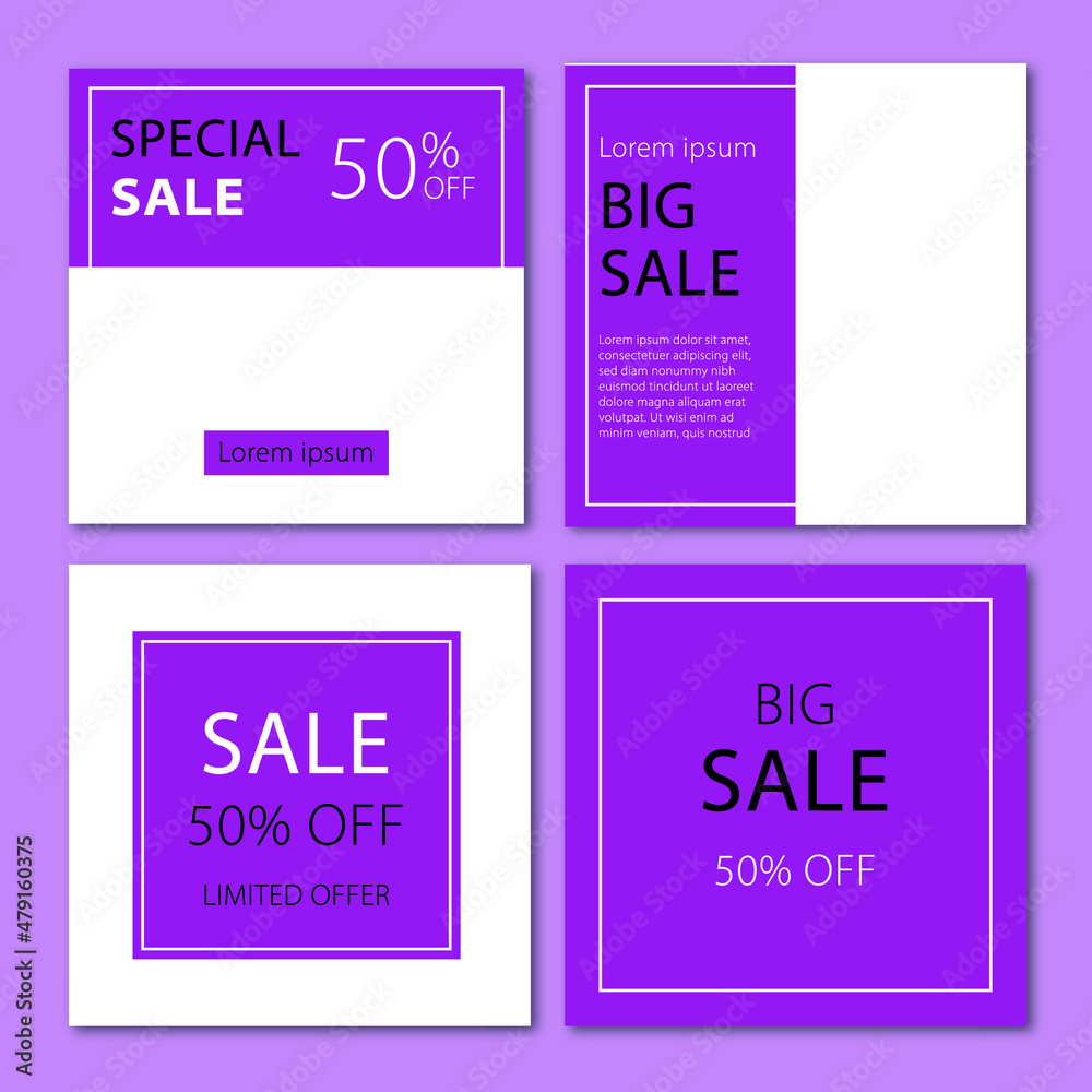 Modelo de post para redes sociais Stock Vector | Adobe Stock