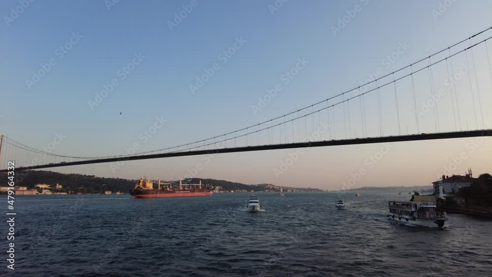 The Bosphorus Bridge, known officially as the 15 July Martyrs Bridge ...