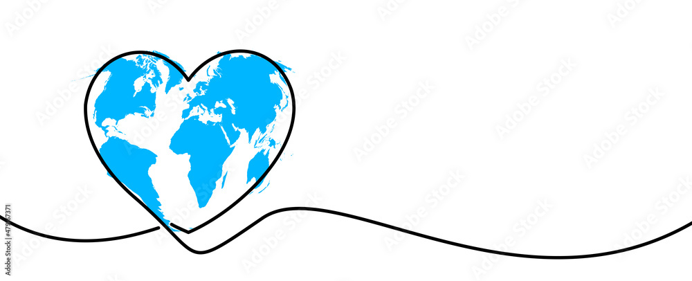 Heart World Map