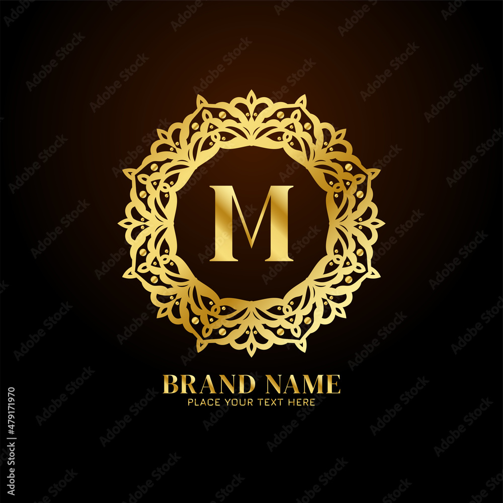 Letter M luxury brand logo concept design Stock Vector | Adobe Stock