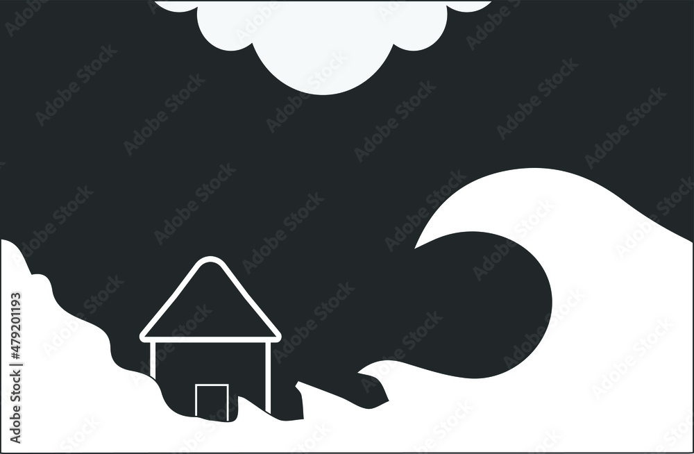 Tsunami icon vector. Tsunami symbol,Ocean wave icon Stock Vector ...