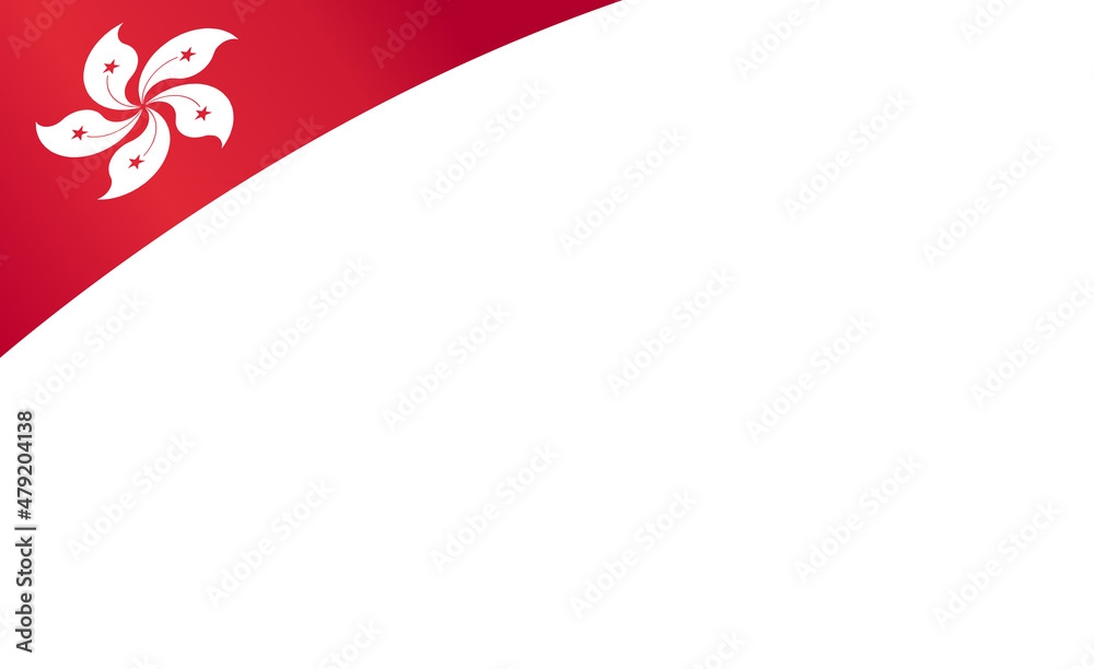 Corner waving Hong Kong flag isolated on png or transparent background ...