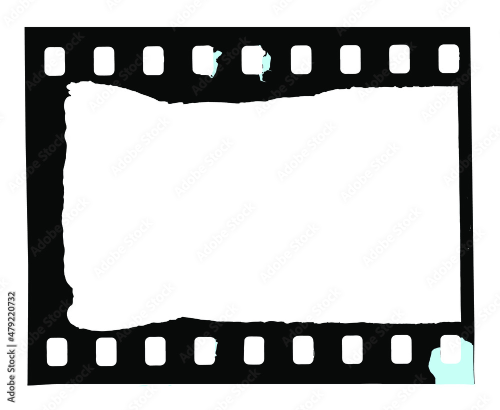 Film strip negative frame isolated from the filmstrip roll. Vector ...