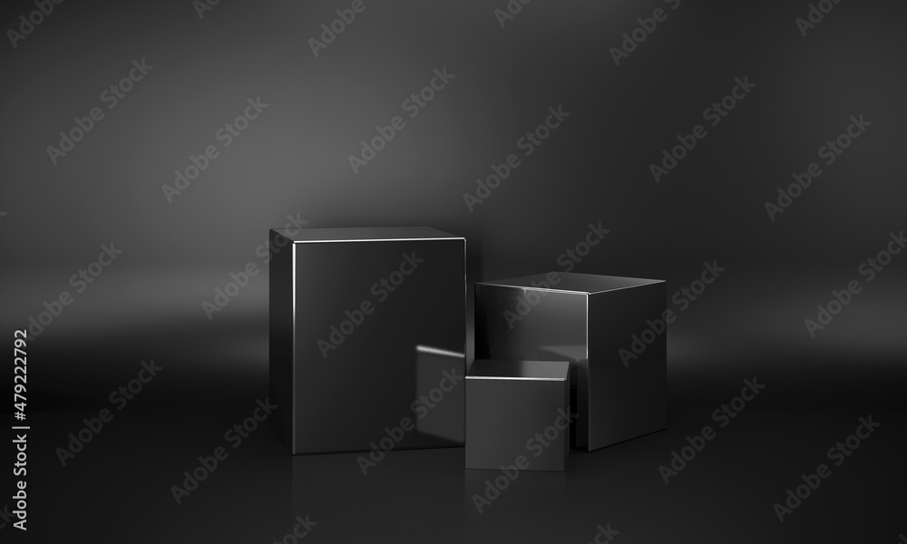 3D illustration and rendering concept backdrop of studio shooting set ...