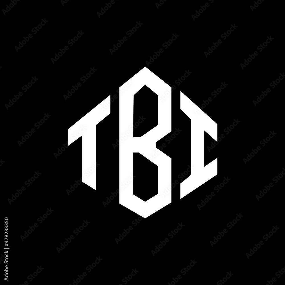 TBI letter logo design with polygon shape. TBI polygon and cube shape ...