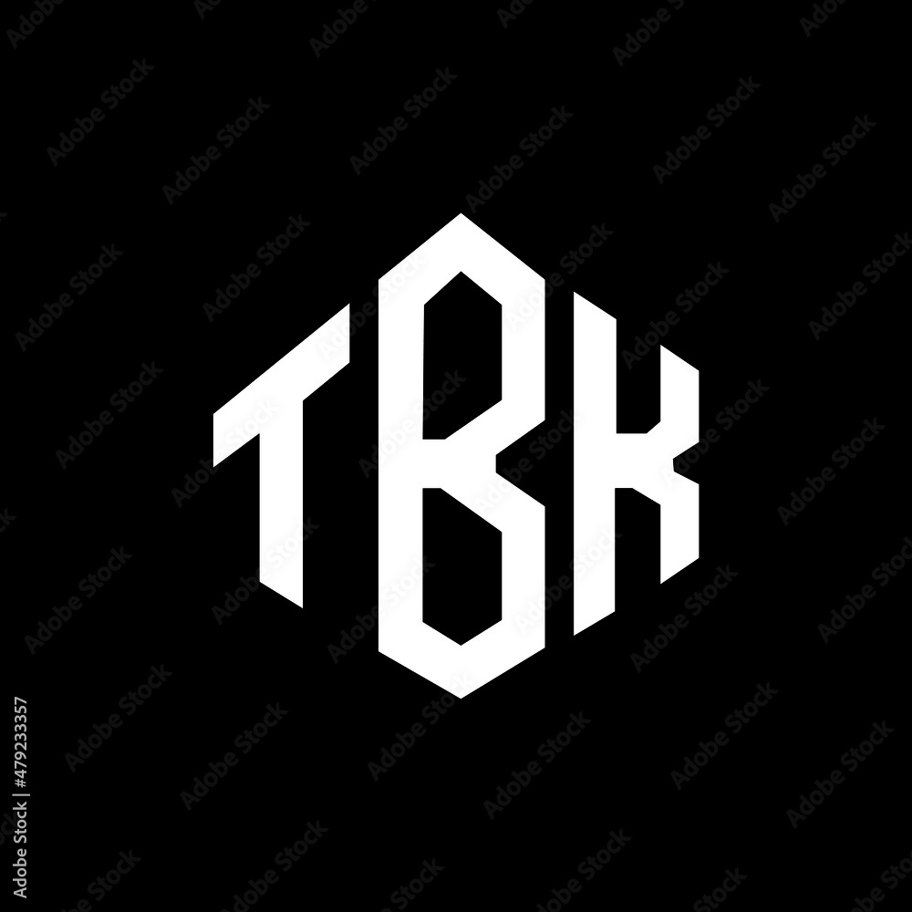 TBK letter logo design with polygon shape. TBK polygon and cube shape ...