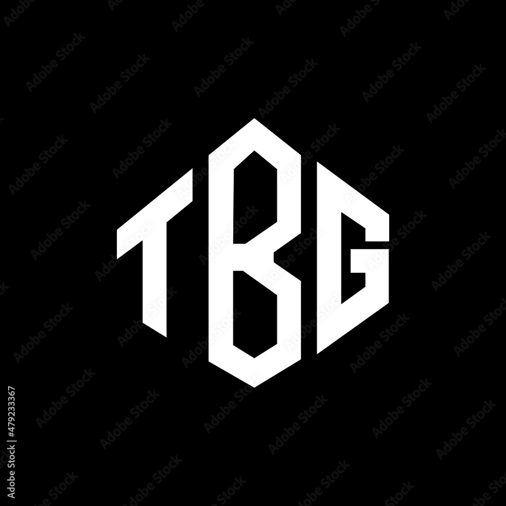 TBG letter logo design with polygon shape. TBG polygon and cube shape ...