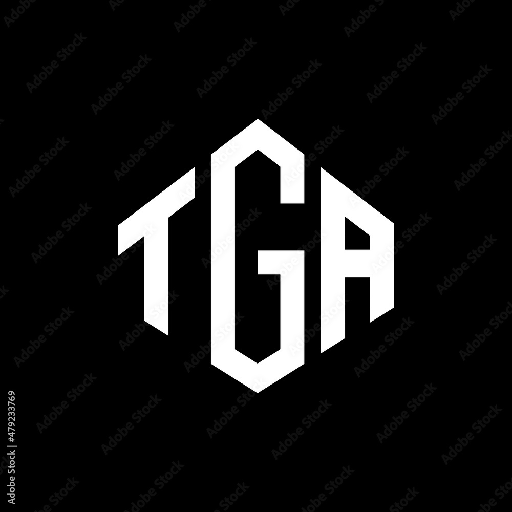 TGA letter logo design with polygon shape. TGA polygon and cube shape ...