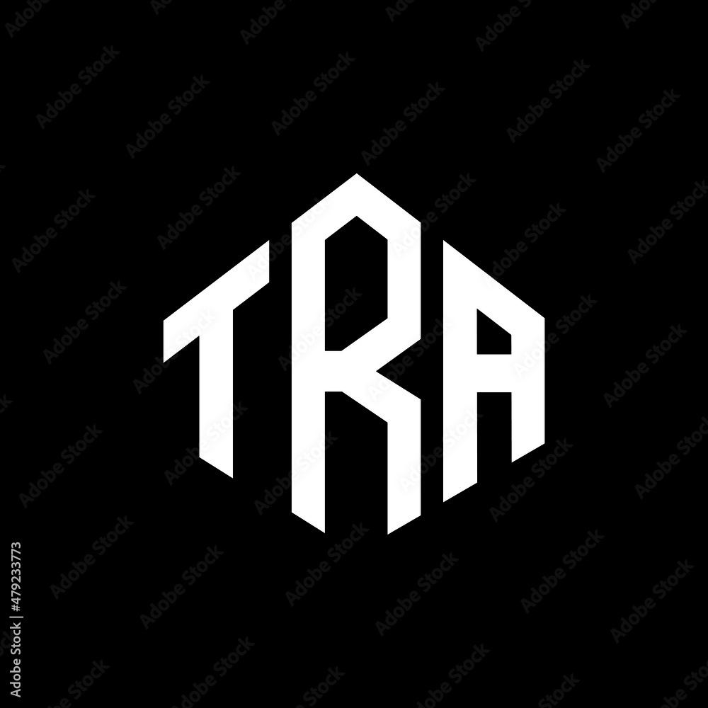 Vecteur Stock TRA letter logo design with polygon shape. TRA polygon ...