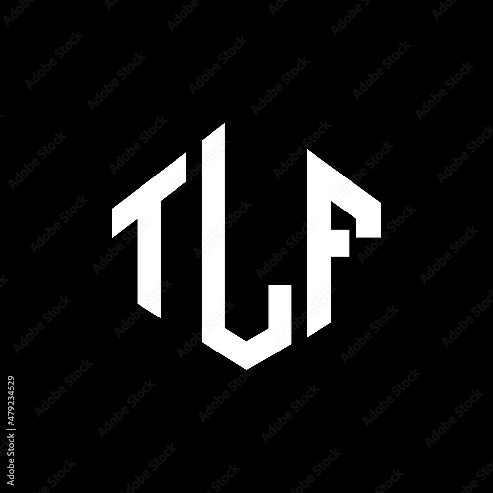 TLF letter logo design with polygon shape. TLF polygon and cube shape ...
