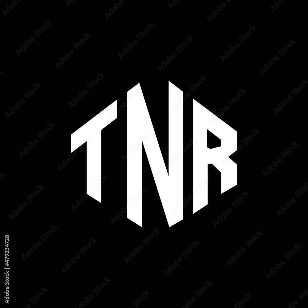 TNR letter logo design with polygon shape. TNR polygon and cube shape ...