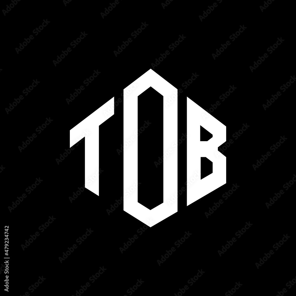 TOB letter logo design with polygon shape. TOB polygon and cube shape ...