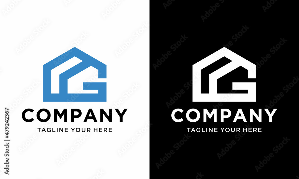 House logo design. Scandinavian real estate symbol. line art home ...