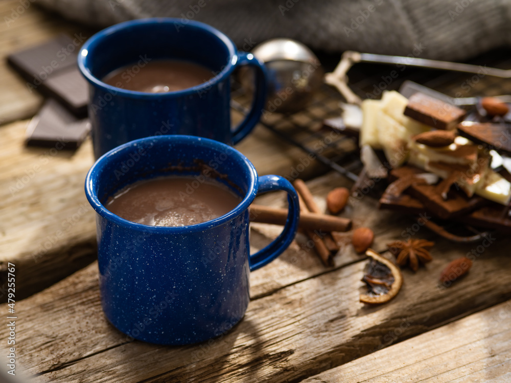 Romantic breakfast for two - two cups of coffee, lots of sweets ...