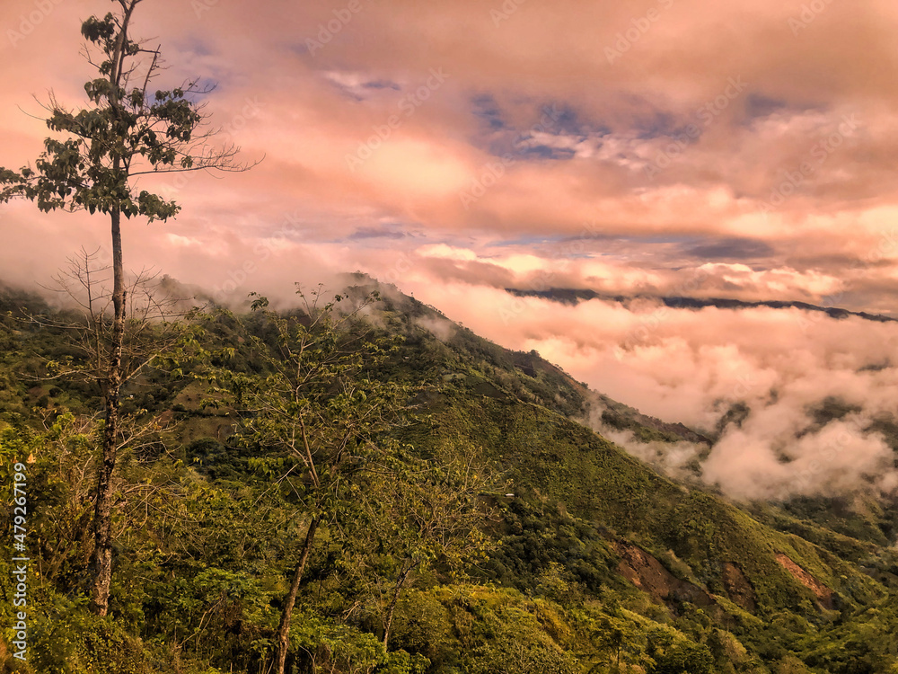 Sunset in the Bukidnon mountains, Philippines Stock Photo | Adobe Stock