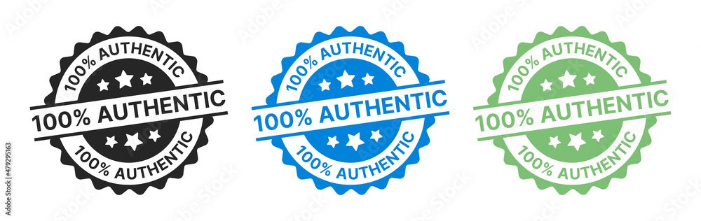 100 Authentic Logo