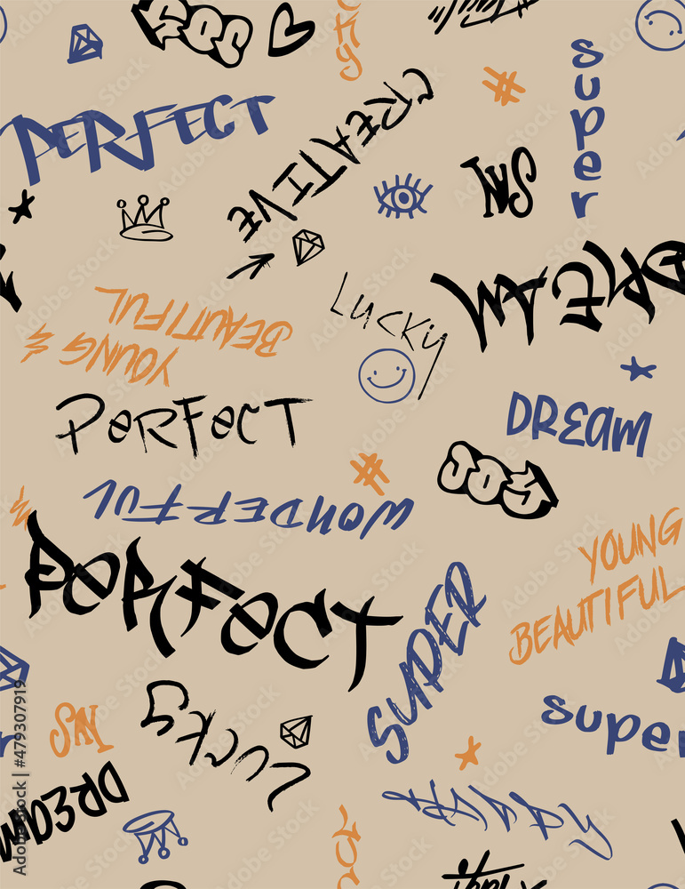 Tagging Graffiti On Paper