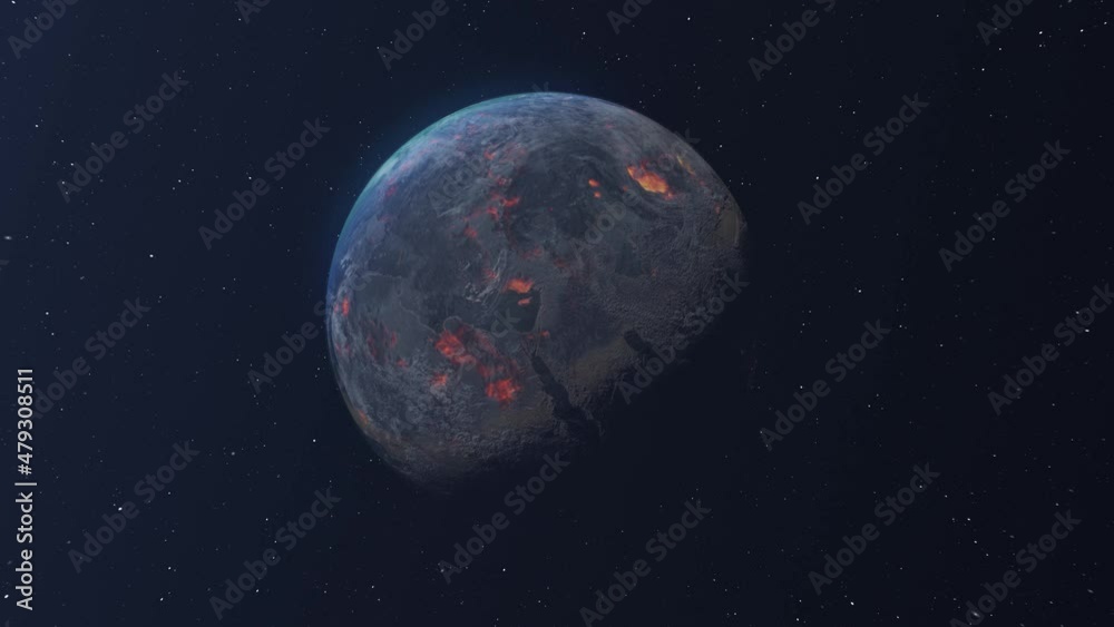 Planet earth dying procces outer space view Dying Earth Global Warming ...