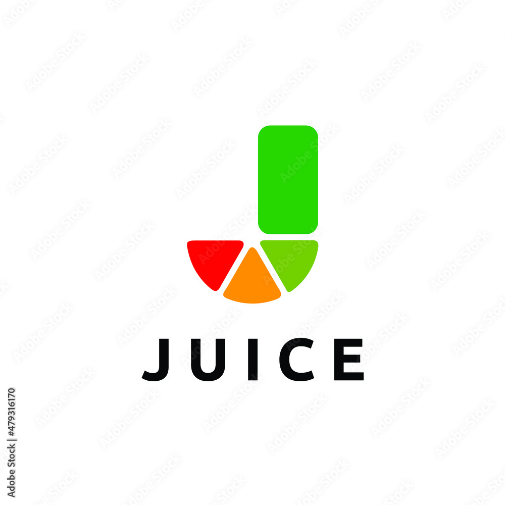 colorful juice initial letter j logo design Stock Vector | Adobe Stock