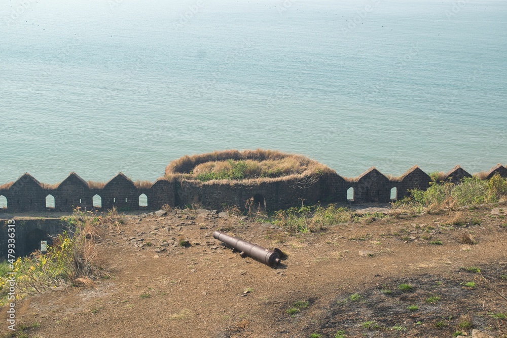 Historic Canon in Janira Fort, Janjira Fort Canon Stock Photo | Adobe Stock