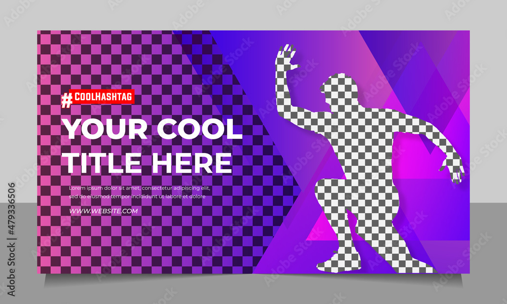 Youtube background thumbnail with text full editable template Stock ...