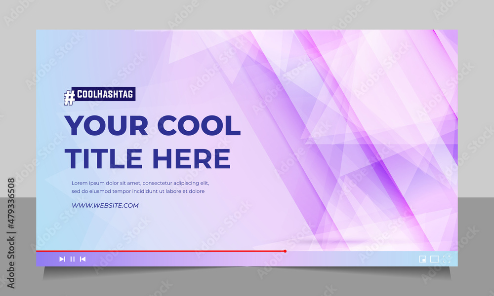 Youtube background thumbnail with text full editable template Stock ...