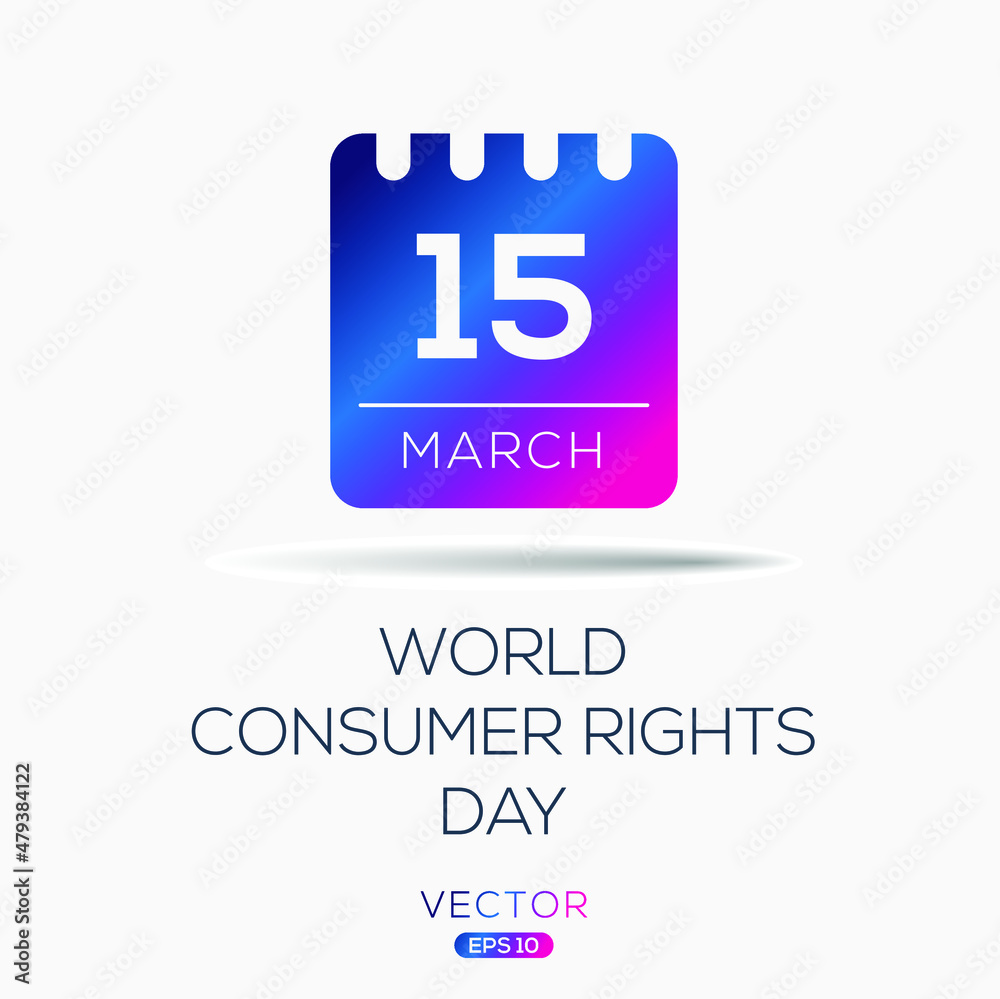 Creative design for (World Consumer Rights Day), 15 March, Vector ...