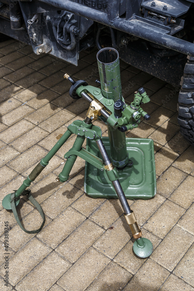 Grenade infantry.automatic grenade launcher on fighting position.Put on ...