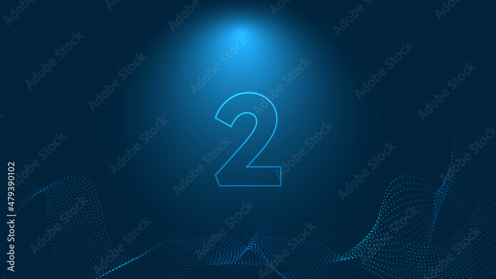 Number of 2 . digital technological light shadow vector file one dark ...