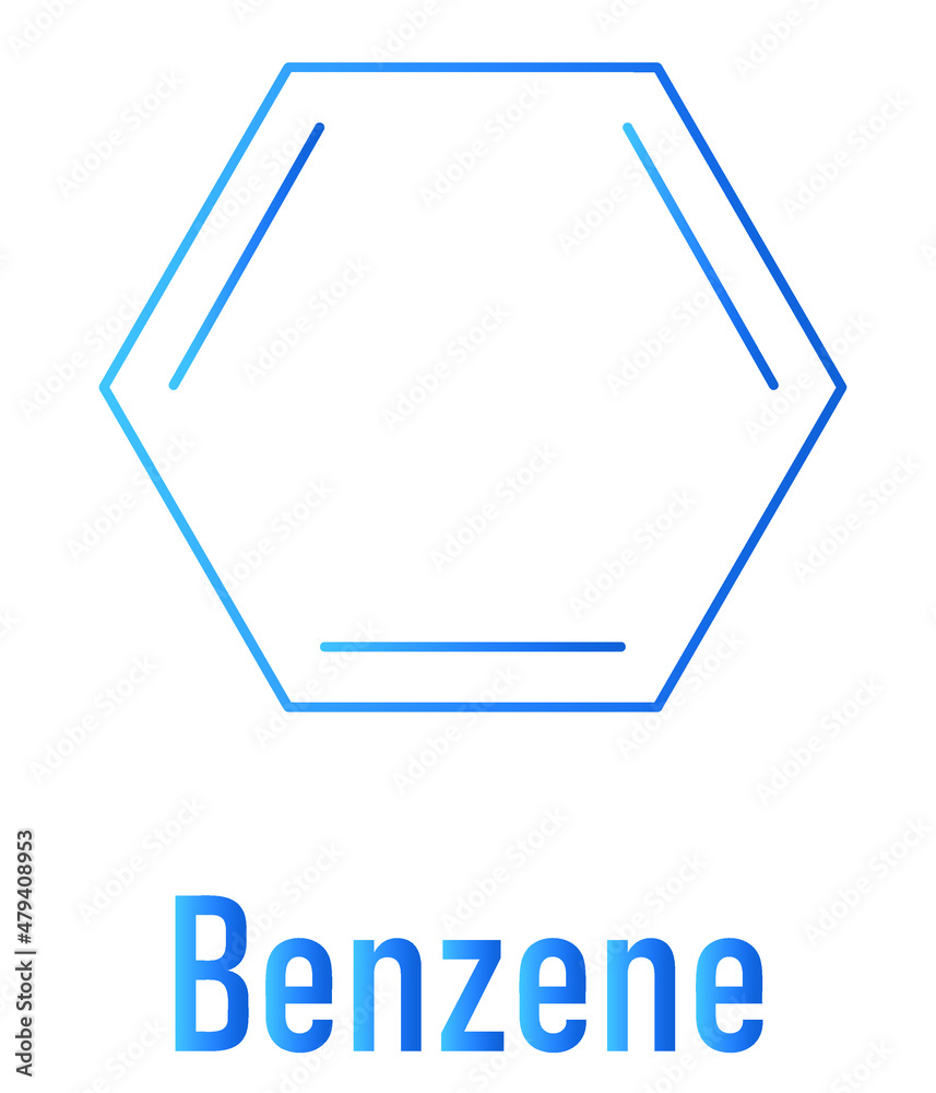 Benzene or Cyclohexatriene aromatic hydrocarbon molecule. Important in ...