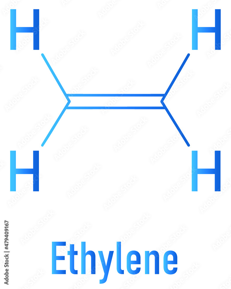Ethylene or ethene molecule. Used in production of polyethylene but ...