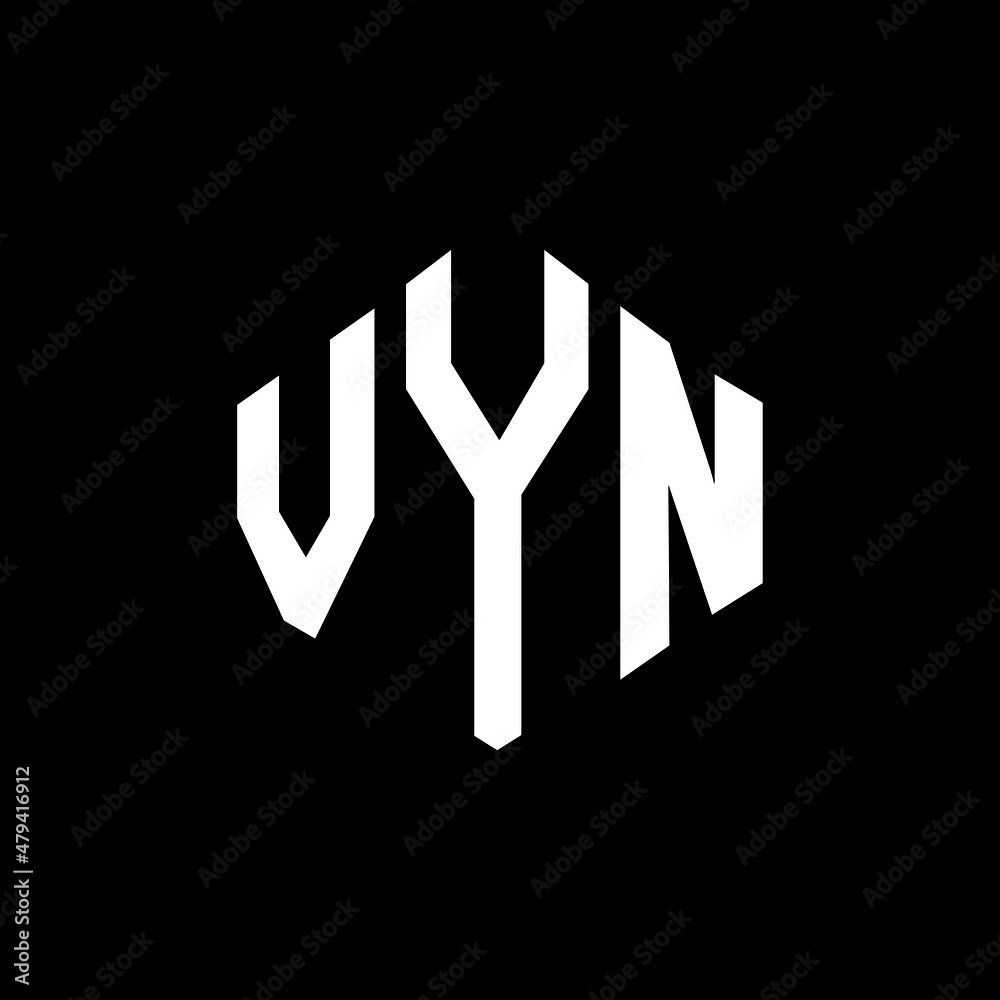 VYN letter logo design with polygon shape. VYN polygon and cube shape ...