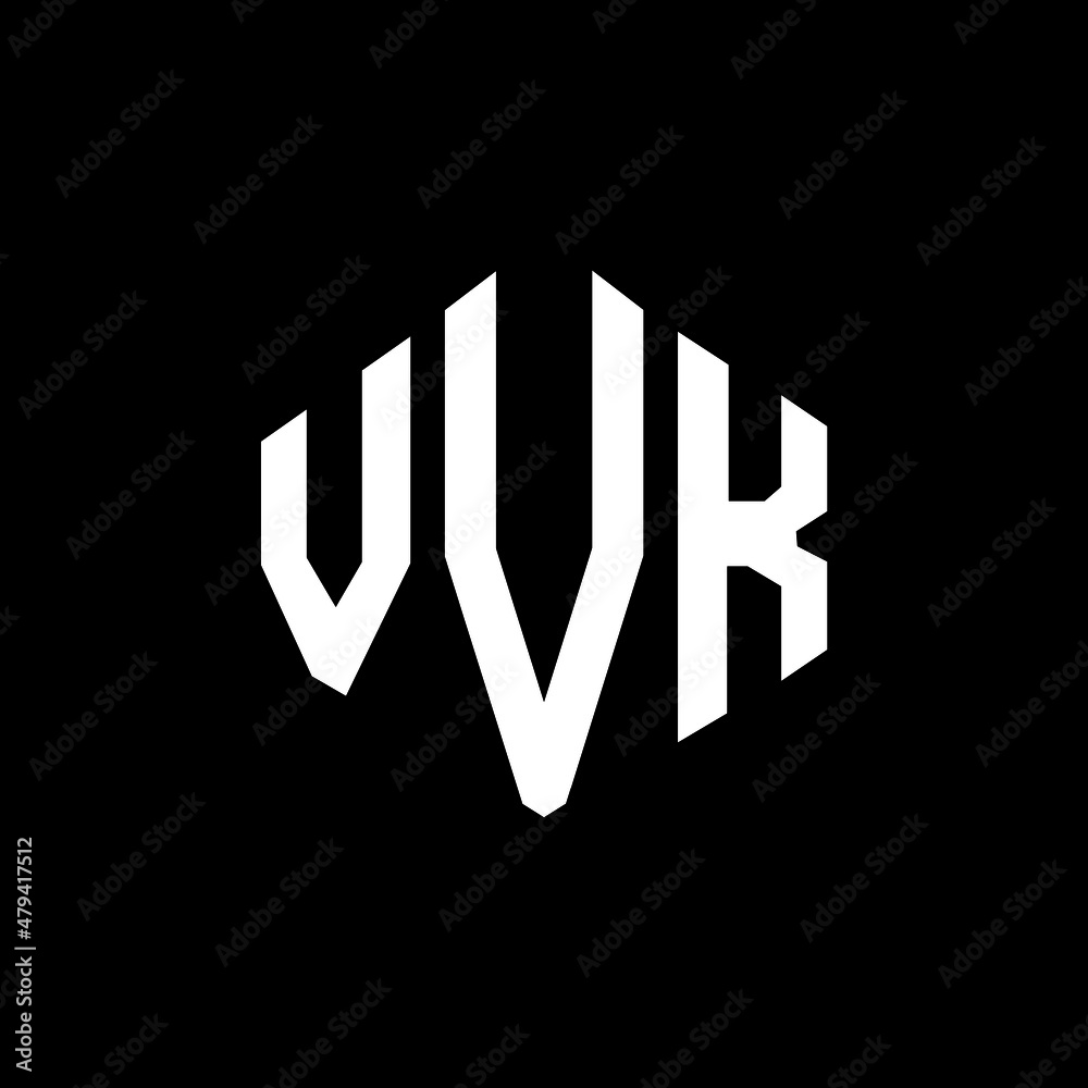 VVK letter logo design with polygon shape. VVK polygon and cube shape ...