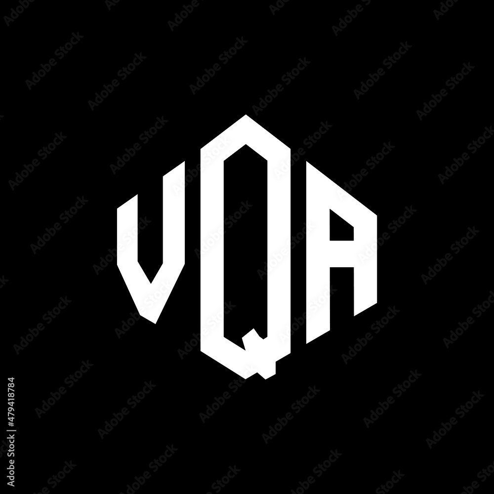 VQA letter logo design with polygon shape. VQA polygon and cube shape ...